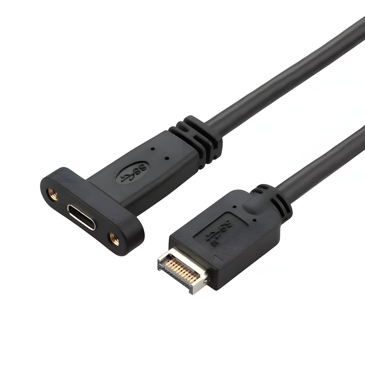 USB 3.1 Type E Front Panel Header to Type C Female Panel Mount Cable ...
