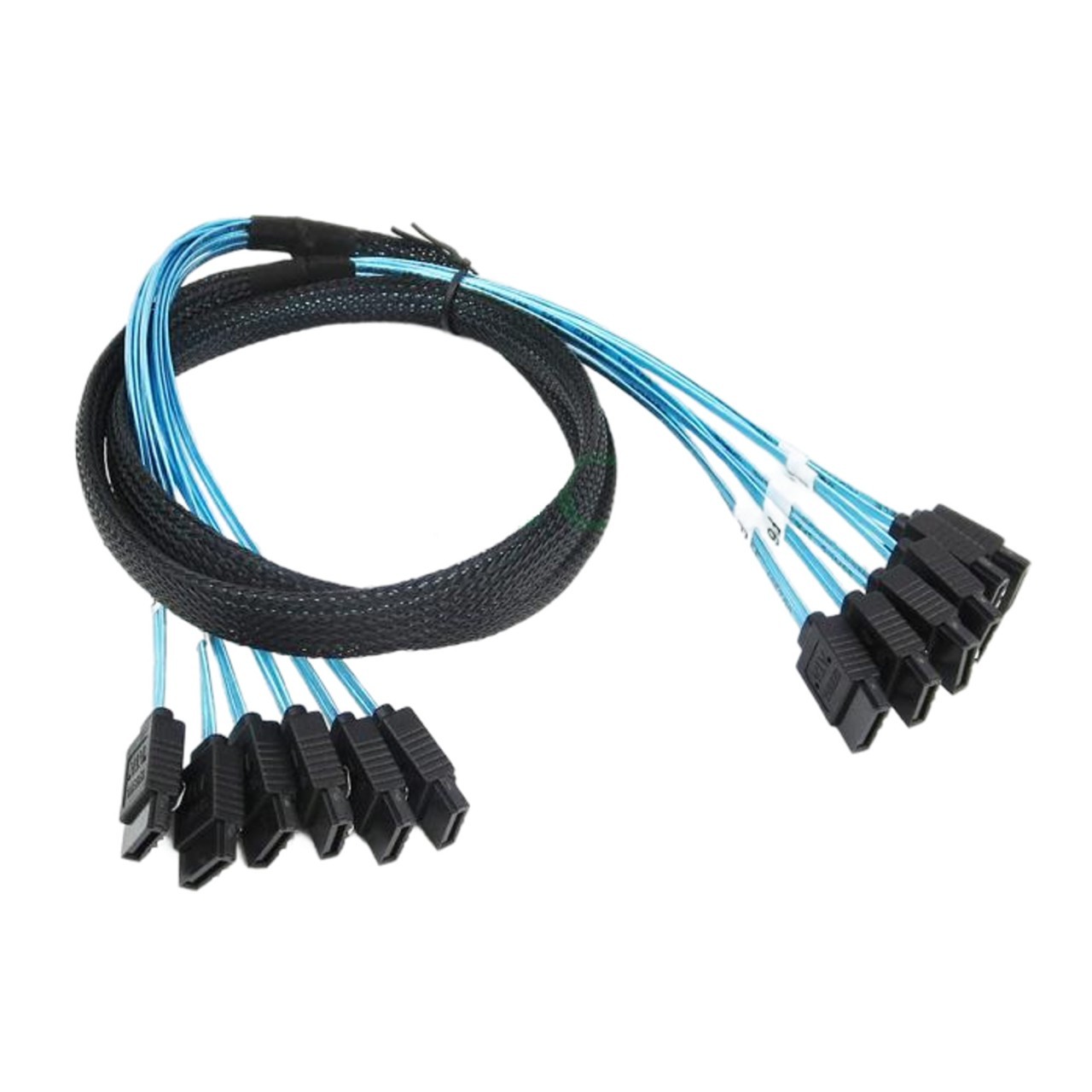 Premium Sleeved Straight 6 x SATA3 SAS 6Gbps Cable Set for Server NAS ...