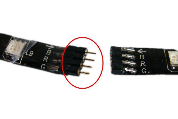 RGB 12V LED Light Strip 4 Pin Male to Male Connector - MODDIY