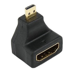 HDMI to Micro HDMI 90 Degree Angled Adaptor with Gold Plated Connector ...