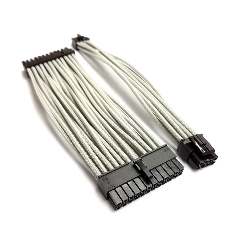 Single Sleeved Short Modular Cable Set Silver for Silverstone SX600G ...