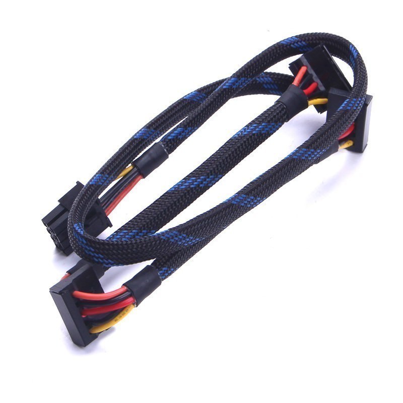 PSU Power Modular 8 Pin to 3x SATA Sleeved Cable for Thermaltake TR2 RX ...