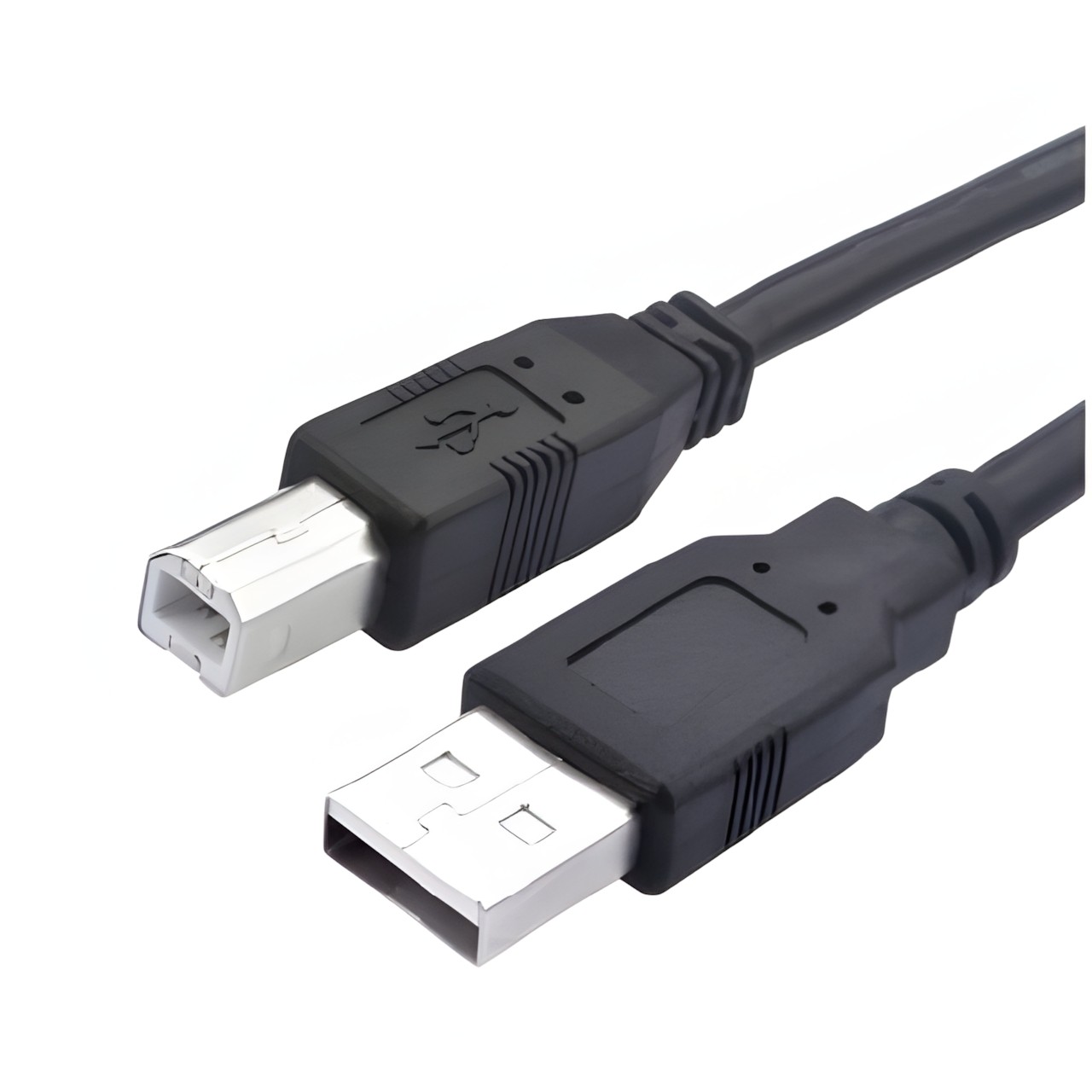 5M USB 2.0 Type A B Male Cord Cable for Printer Scanner Modem Black ...