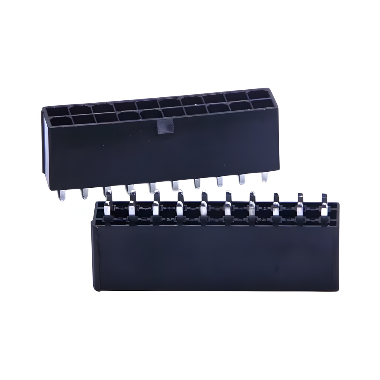20 Pin PSU Modular Male Header Connector Straight Black - MODDIY