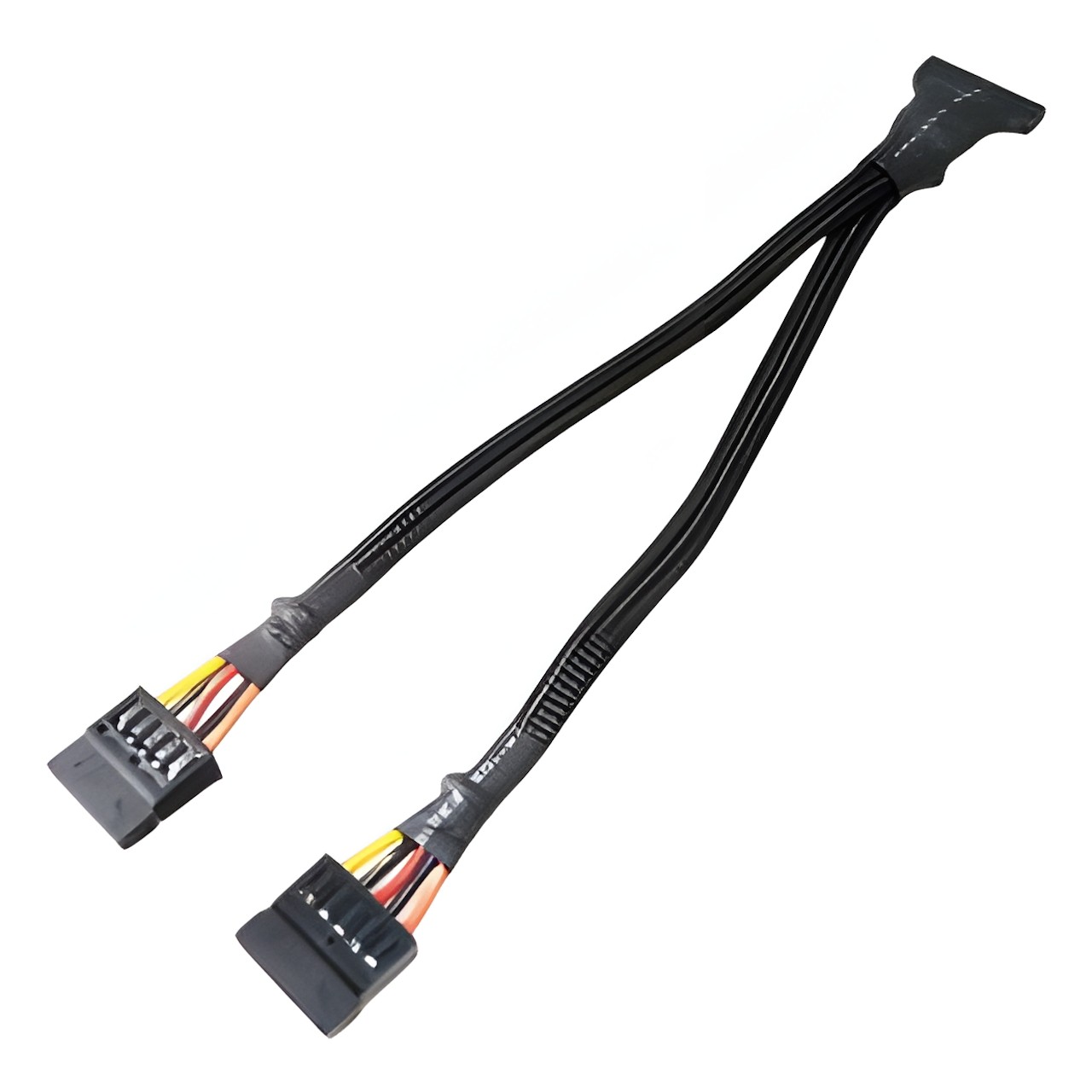 SATA Power Y Splitter Cable Black Sleeving - MODDIY