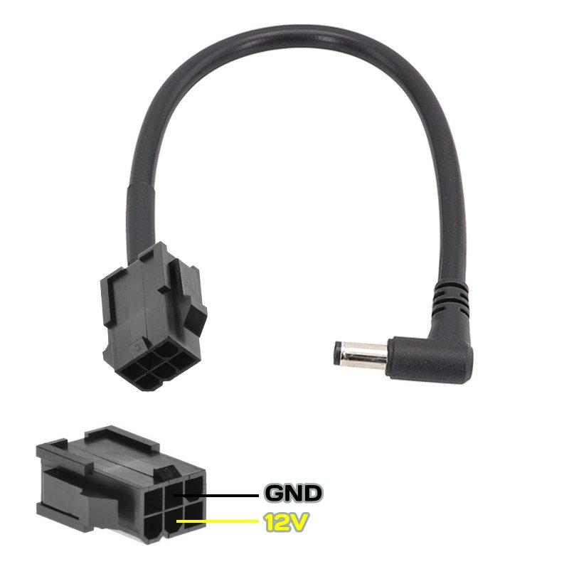 PCIE 6 Pin to 12V DC Power 5525 5521 Adapter Cable - MODDIY