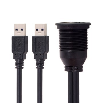 Auto USB 2.0 Port Extension Car Mount Cable for Car Radio Stereo 100cm ...