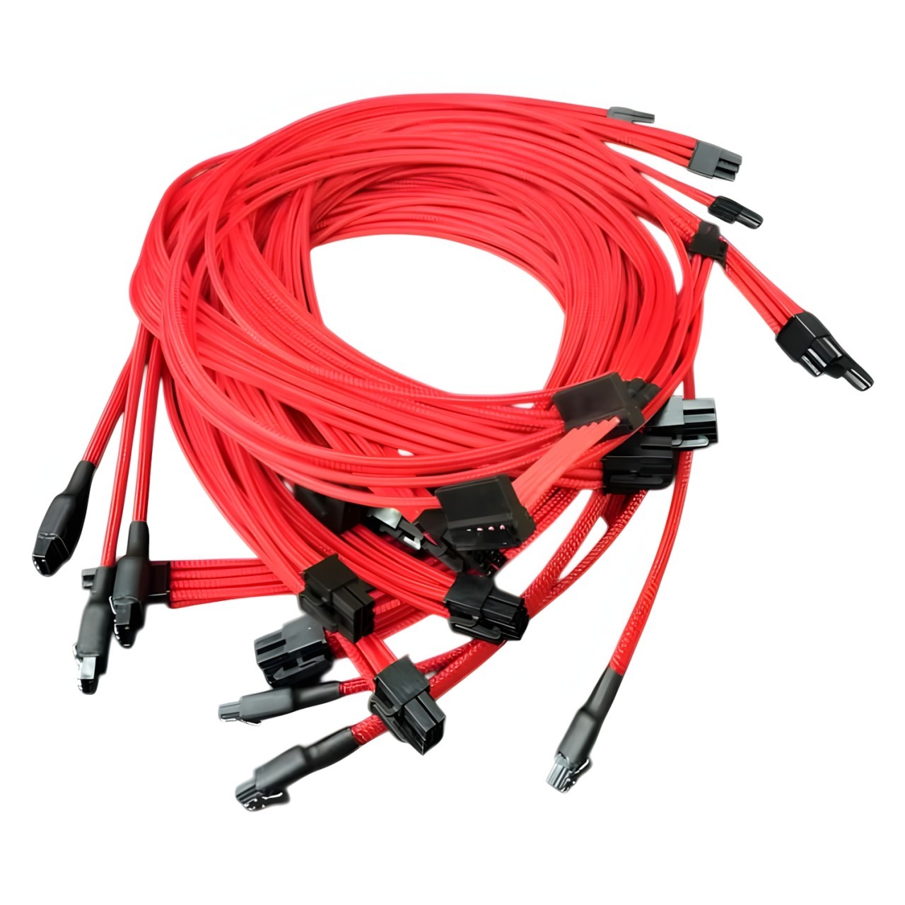 Premium Individually Sleeved Modular Cable Set Red for Corsair - MODDIY