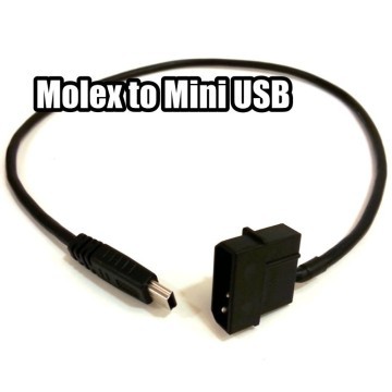 4 Pin Molex to Mini USB Type A Adapter Cable 40cm - MODDIY