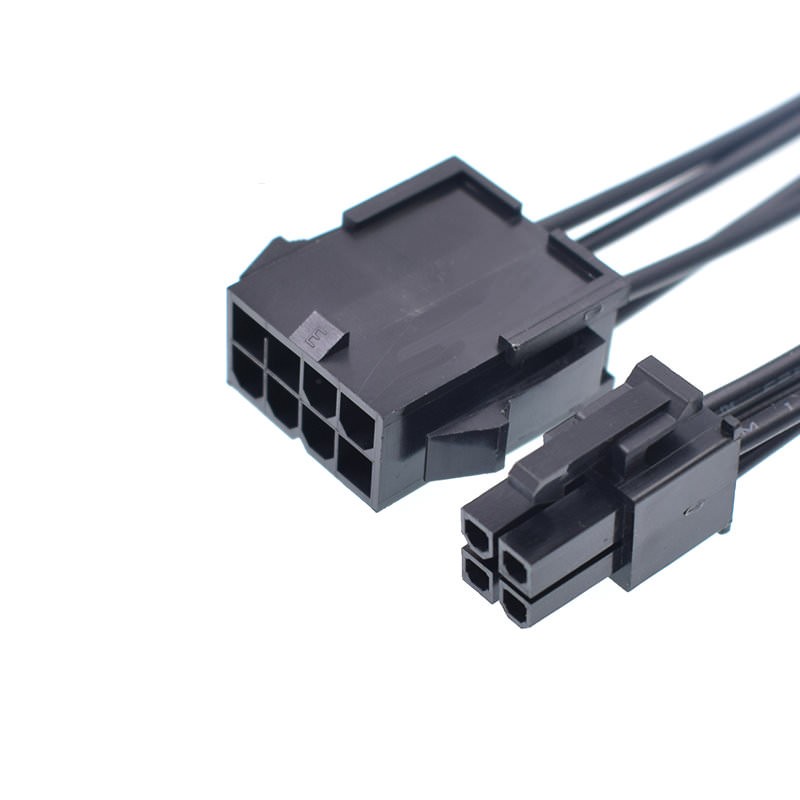 Premium 8 Pin PCIE to 4 Pin CPU EPS Power Adapter Cable 10cm All Black ...